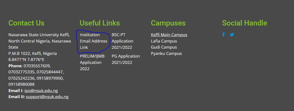 2021/2022 – Nasarawa State University, Keffi